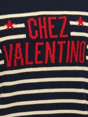 Valentino Garavani Chez Striped Wool Sweater