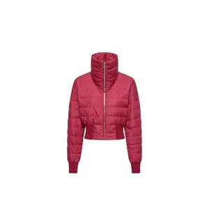 Moncler MONCLER X RICK OWENS Quilted Down Zip-Up Funnel Neck Jacket Red