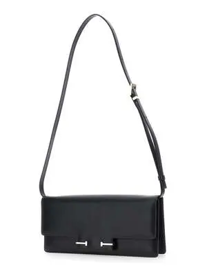 TOM FORD Grained Leather Crossbody Bag With T Plaque - Multicolor