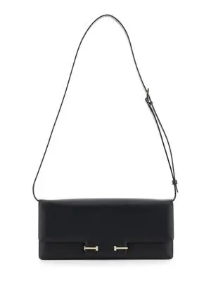 TOM FORD TOM FORD Grained Leather Crossbody Bag With T Plaque Multicolor