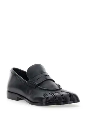 Coperni Leather Loafers With Foot-shaped Design And Back Logo - Multicolor