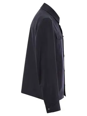 Herno Rain Cotton Cashmere Shirt - Blue