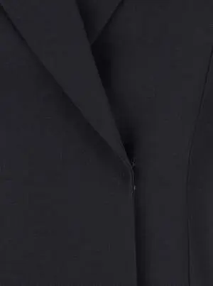 Fendi Black Wool Double-breasted Flared Coat - Multicolor