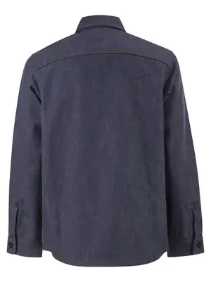 A.p.c. Cotton Denim Shirt With Patch Pockets - Blue