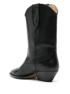 Isabel Marant Étoile Duerto Leather Cowboy Boots - Black