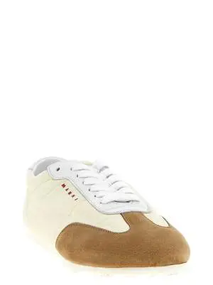 Marni Softy Soccer Sneakers With Suede Cap Toe - Multicolor