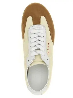 Marni Softy Soccer Sneakers With Suede Cap Toe