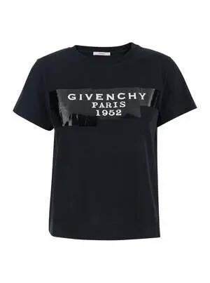 Givenchy GIVENCHY Cotton T-Shirt With Lettering Logo Black