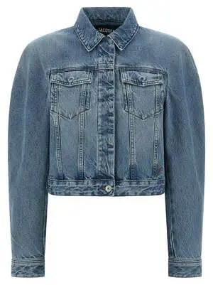 JACQUEMUS JACQUEMUS La Veste De-Nimes Ovalo Cropped Denim Jacket