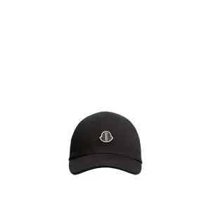 Moncler Baseball Cap With Logo Patch - Black