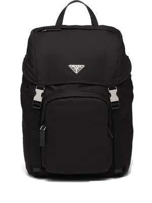 Prada Re-nylon And Saffiano Leather Backpack - Black