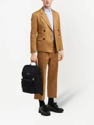 Prada Re-nylon And Saffiano Leather Backpack - Black