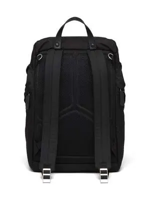 Prada Re-nylon And Saffiano Leather Backpack - Black