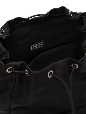 Prada Re-nylon And Saffiano Leather Backpack - Black