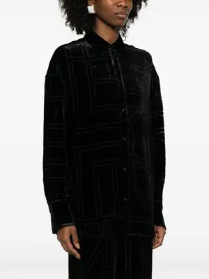 TOTEME Monogram Pajama Shirt - Multicolor