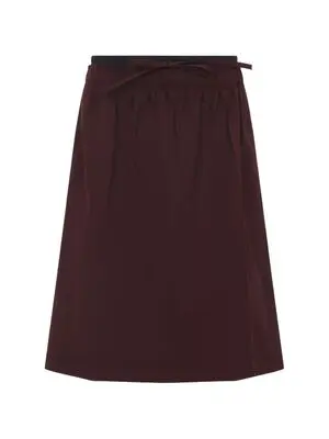 Prada Cotton Blend Midi Skirt - Multicolor