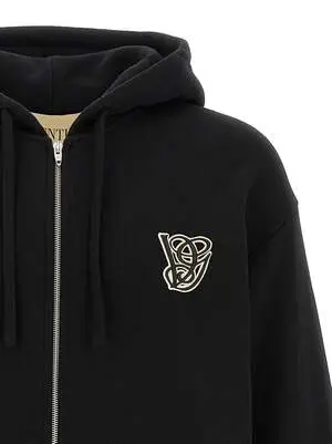 Valentino Garavani Zip-up Hoodie With Vg Patch