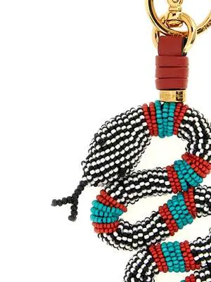 Etro Snake Beaded Keyring - Multicolor
