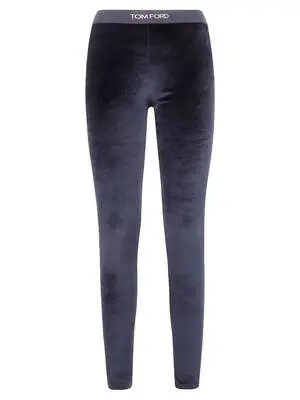 TOM FORD Stretch Lustrous Velour Signature Leggings