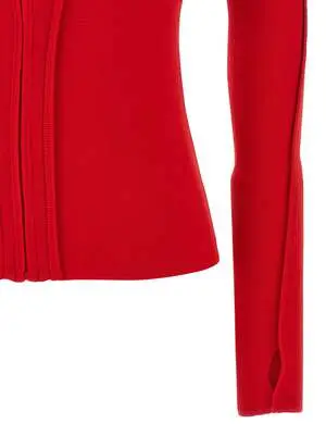 Victoria Beckham Hooded Zip-up Cardigan