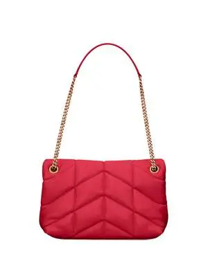 Saint Laurent Small Loulou Puffer Bag In Nappa Leather - Red