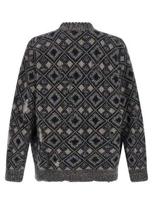 WALES BONNER Sibling Merino Wool Cardigan
