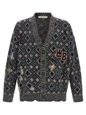 WALES BONNER Sibling Merino Wool Cardigan - Multicolor