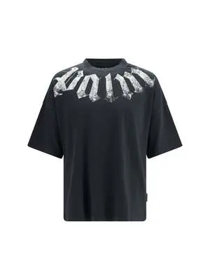 Palm Angels Big Neck Logo T-shirt - Black