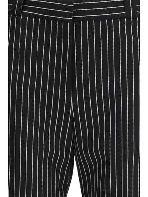 TOM FORD Striped Wool And Cotton Tailored Pants