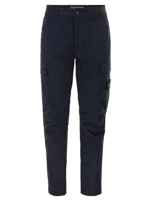 Stone Island Regular Tapered Fit Cargo Trousers - Blue