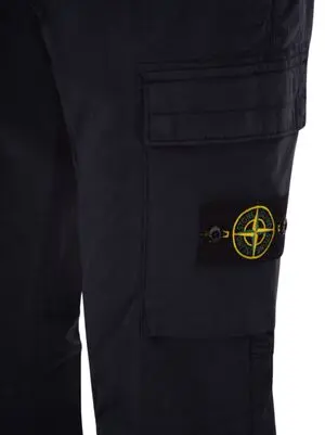 Stone Island Regular Tapered Fit Cargo Trousers - Blue