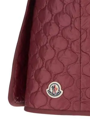 Moncler Quilted Miniskirt With Logo Patch - Multicolor