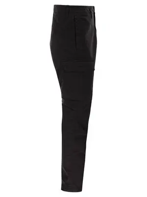 Stone Island Regular Tapered Fit Cargo Trousers - Black