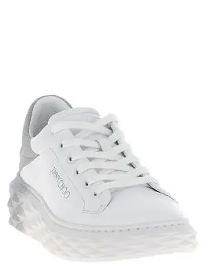 JIMMY CHOO Diamond Maxi F Ii Nappa Leather Sneakers With Dégradé Glitter