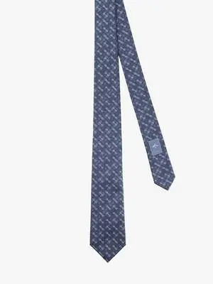 Gucci Silk Neck Tie With Mondry Bit Print