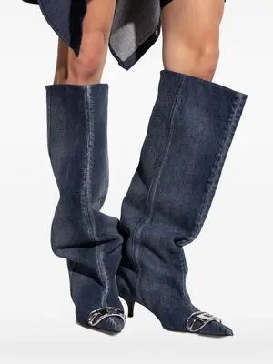DIESEL® Venus Denim Slouchy Boots - Multicolor
