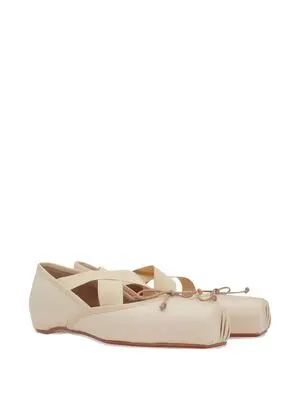 CHRISTIAN LOUBOUTIN Cassiastic Crepe Ballet Flats - Multicolor