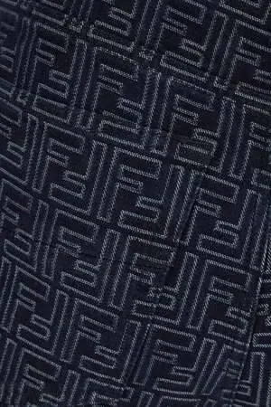 Fendi Monogram Denim Shorts - Multicolor