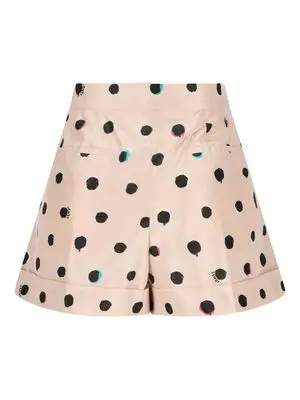 Fendi Silk Polka Dot Print Shorts - Multicolor