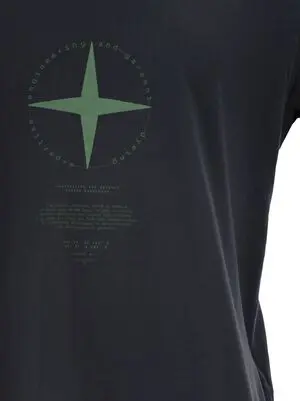 Stone Island Regular Fit T-shirt With “light Compass” Print - Blue