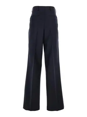 Dries Van Noten Wool Wide Leg Trousers