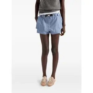 Prada Lace-up Suede And Mesh Sneakers - Cream