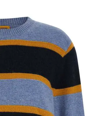 Guest In Residence Striped Crew Neck Cashmere Sweater