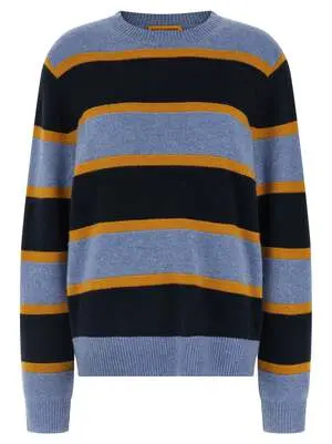 Guest In Residence Striped Crew Neck Cashmere Sweater - Multicolor