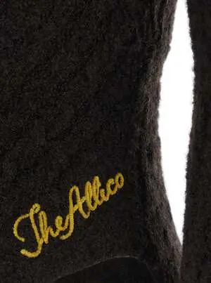Attico Wool Sweater With Asymmetrical Design And Logo Lettering - Multicolor