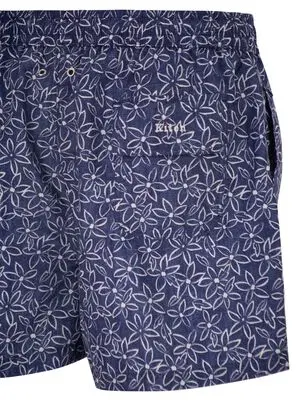 Kiton Short Patterned Swim Boxers - Blue