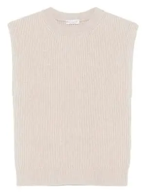 Brunello Cucinelli Ribbed Wool Vest - Multicolor