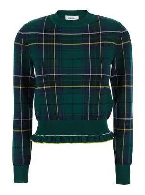 ALEXANDER MCQUEEN Alexander McQueen Wool Tartan Crew Neck Sweater