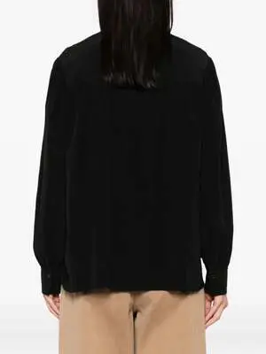 Chloé Black Silk Blouse With Pussy Bow Collar - Multicolor