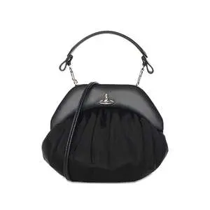 VIVIENNE WESTWOOD Clutch Bag With Silver-tone Hardware - Black